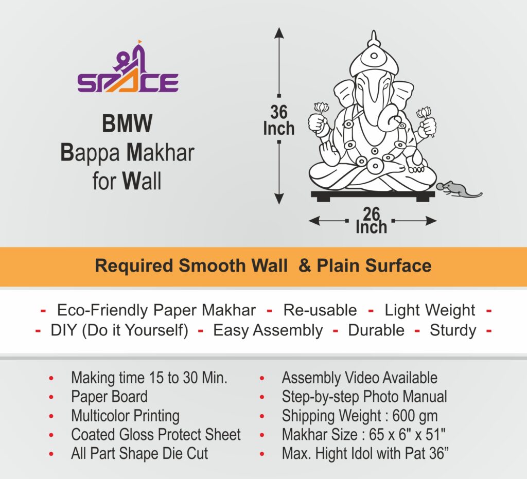 Bappa wall Decoration ecofriendly makhar
